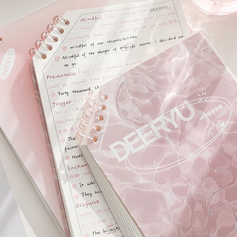 Creative Gradient Color Slant Flip Notebook Large Capacity A5/B5 Loose ...