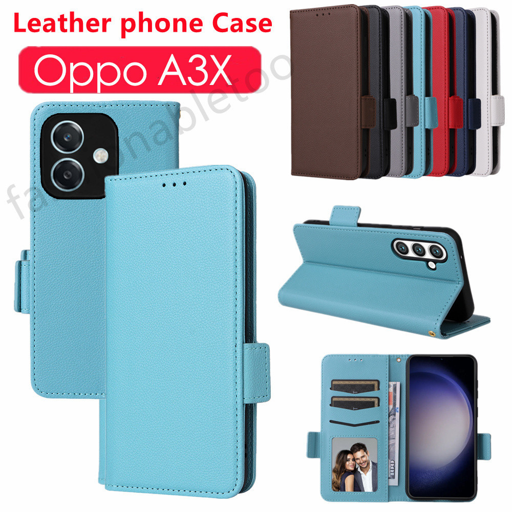 Flip Leather Phone Case For Oppo A3X A 3X A3 X A3 pro A3pro A5 pro ...