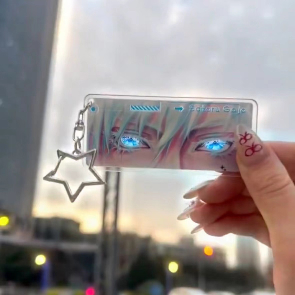 Creative Jujutsu Kaisen Gojo Satoru Eye Acrylic Keychain Reflective ...