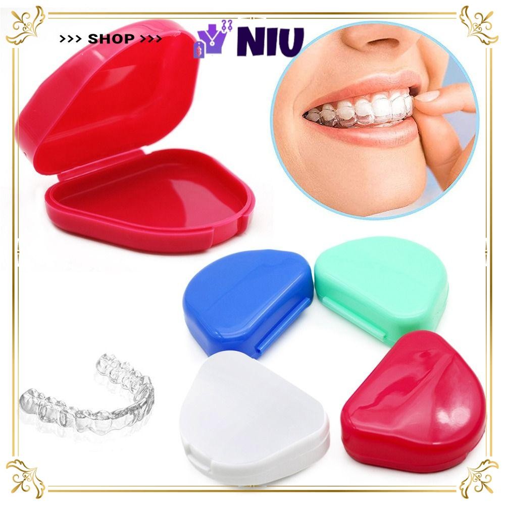 NIU Denture Tray Box, Plastic Multiple Colors Retainer , Denture Box ...