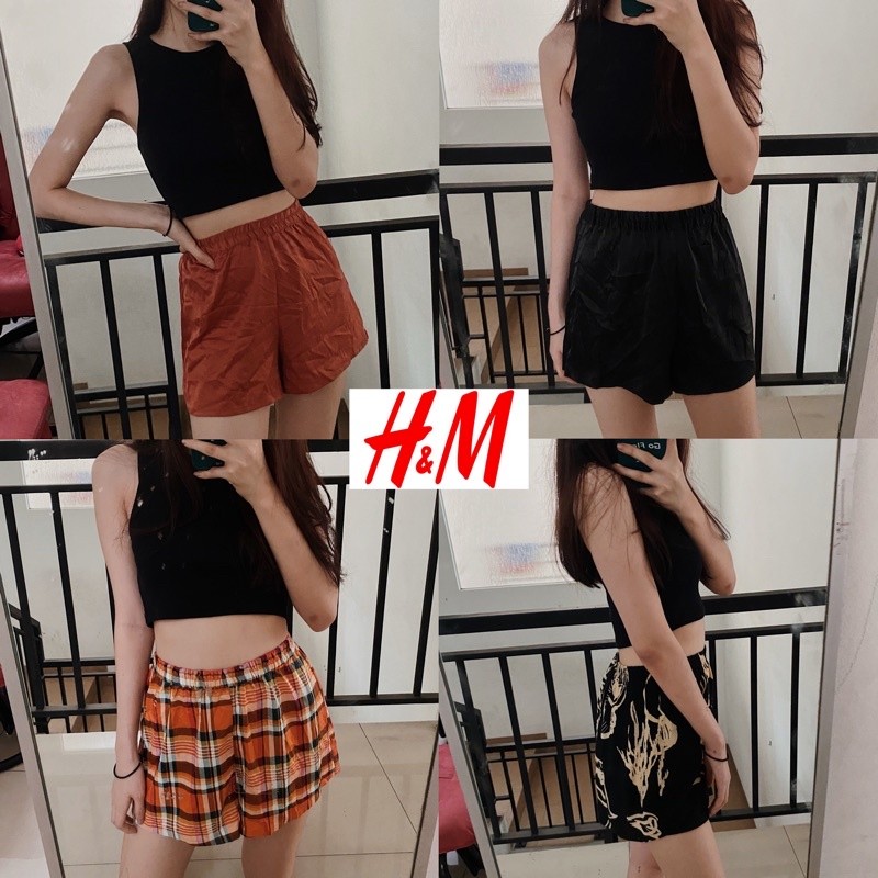 H&m MONKI Lounge Satin Viscose Shorts Hnm Short Pants Home Sleeping ...