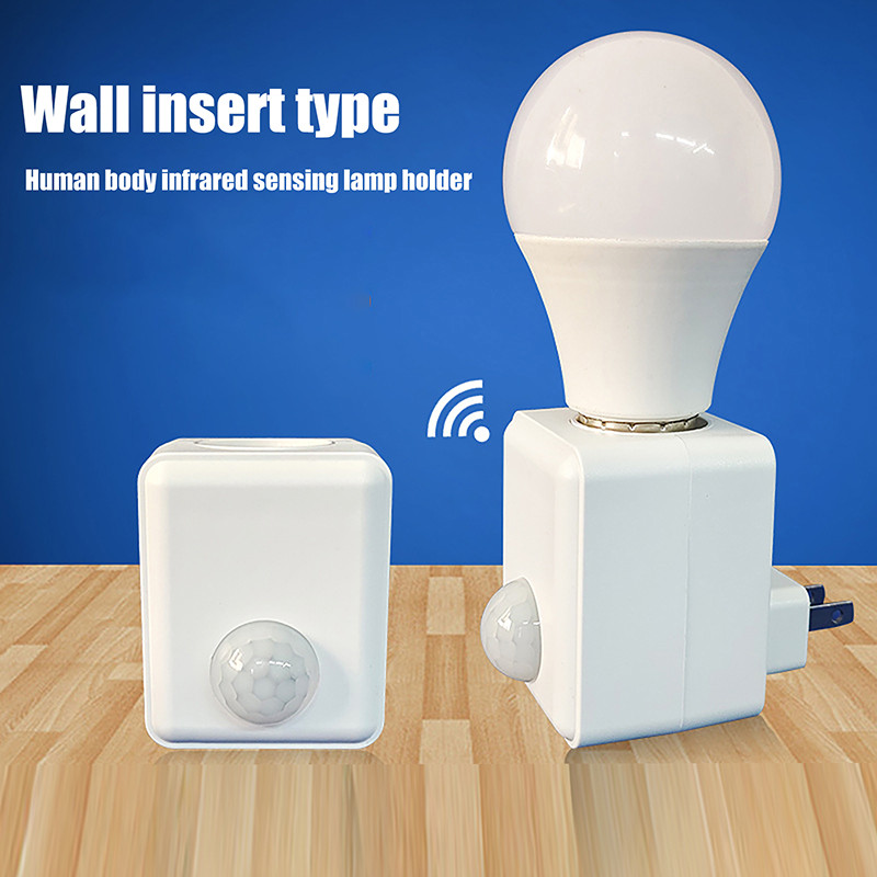 AC110-240V Wall Mounted LED Human Infrared Sensor Lamp Holder ...