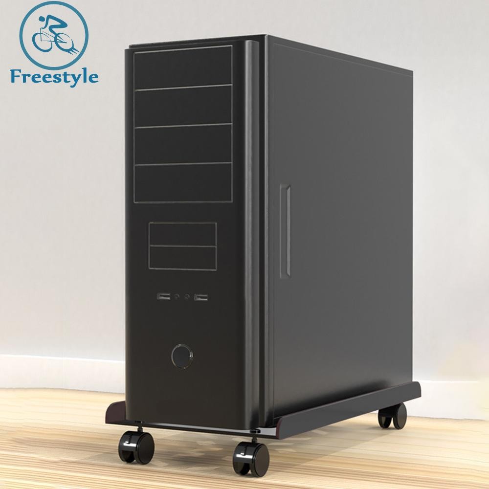 PC Stand Computer Tower Stand with Rolling Caster Wheels Steel Mobile ...