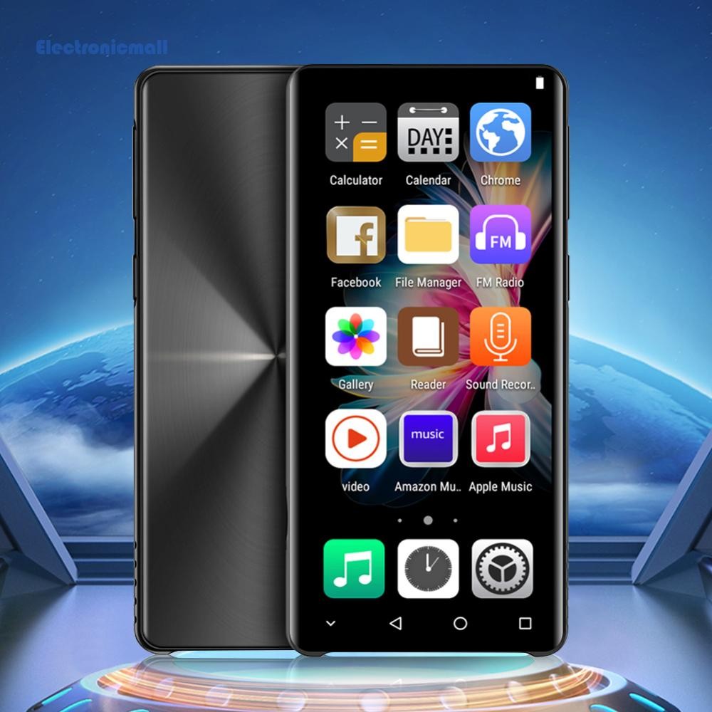 Portable Music Player Black WIFI MP3 MP4 Player Android 8.1 Bluetooth ...