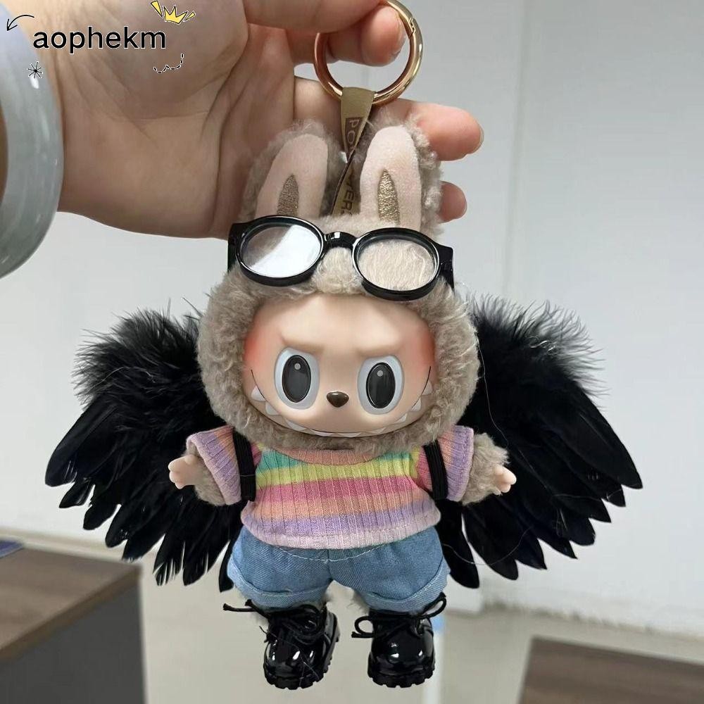 AOPHEKM Labubu Angel Wing, DIY White Black Plush Labubu Doll Wing, Mini ...