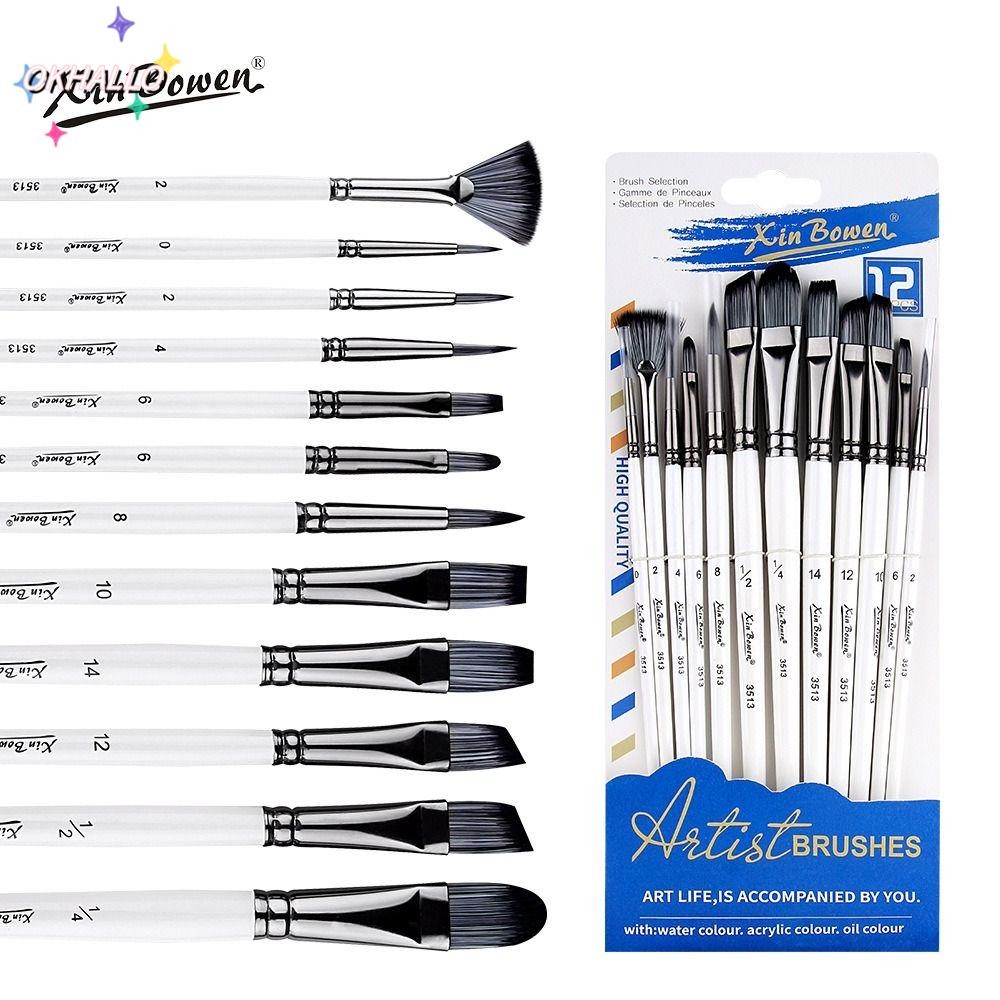 OKHALLO Paint Brush Pen Set, DIY White Watercolor Pen, Durable Art Supplies Nylon Art Paint ...