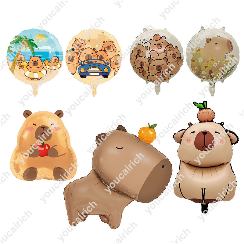 Capybara Birthday Party Decorations Capybara Aluminum Foil Balloon ...