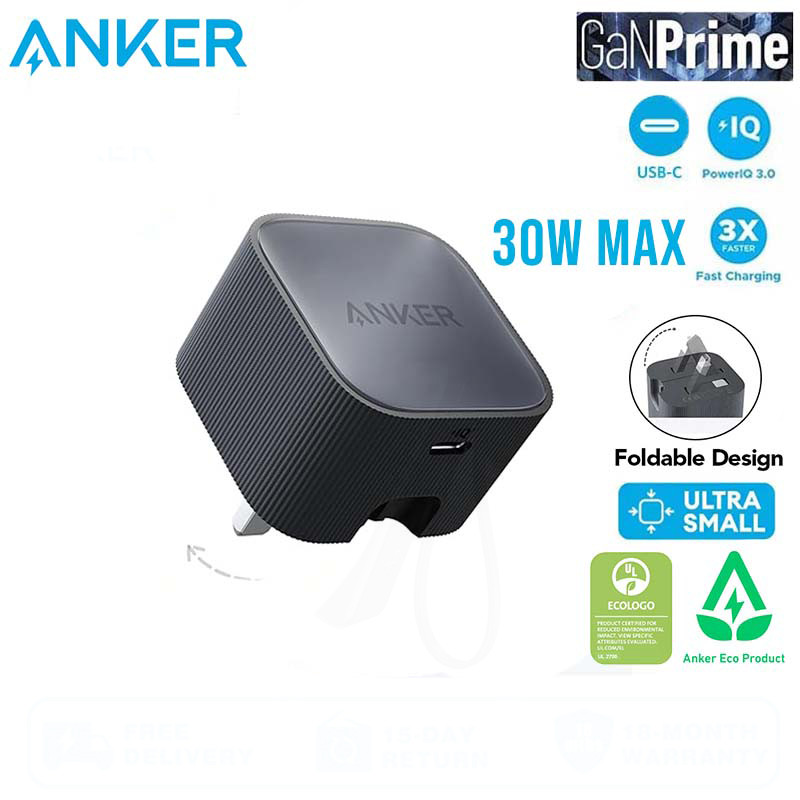 Anker A2337 Nano USB C Plug, 30W High-Speed USB C Charger with Foldable ...