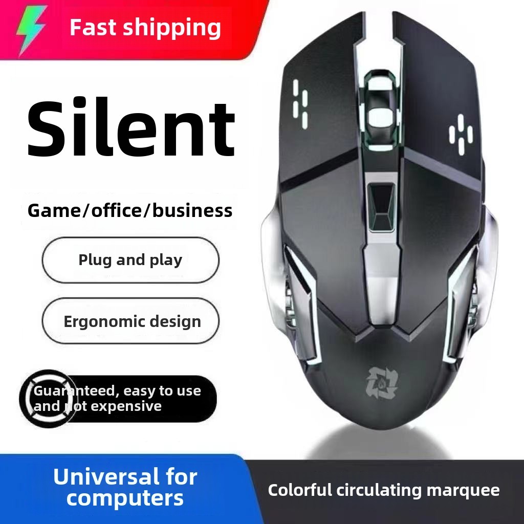 Wireless Mouse Bluetooth Charging Silent Gaming Photoelectric Office Game Mouse 2.4G Computer ...