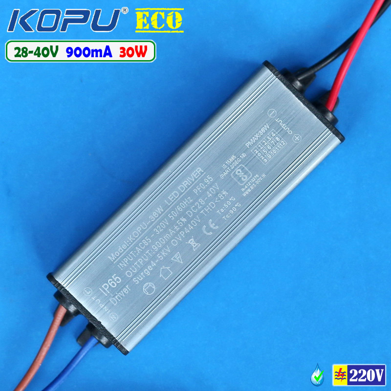 Kopu ECO 30W 900mA WaterProof Driver LED Light AC 220V Travo PJU Garden ...