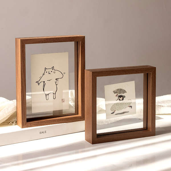 Double-sided transparent photo frame, 6-inch 8 calligraphy calligraphy ...