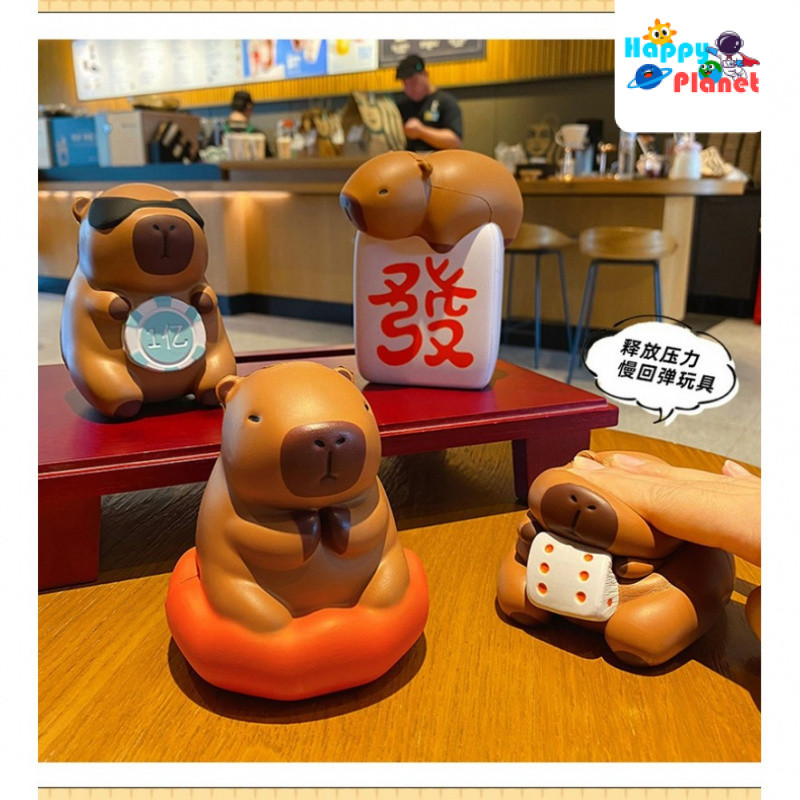 Capabala Ornaments Capybara Squeezing Toy Workers Pinching Playable No ...