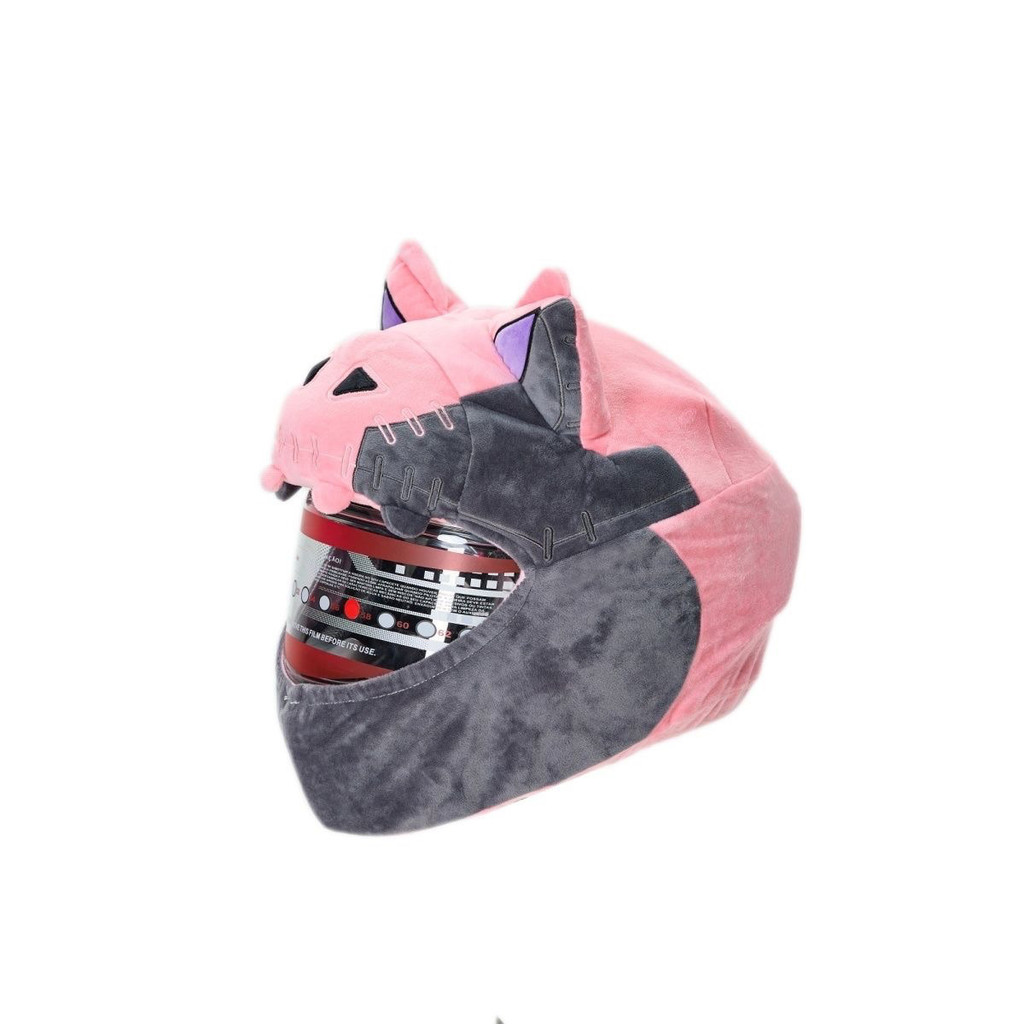 [2024NEW]Cute Plush Helmet Headgear Motorcycle Full Face Helmet ...