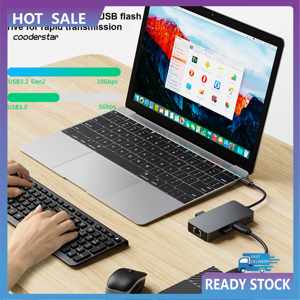 COOD Fast Transfer Docking Station 6-in-1 Usb-c Hub for Macbook Windows ...