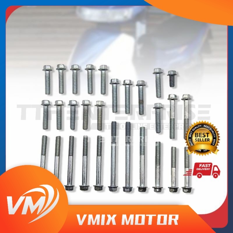 SUZUKI RG110 ENGINE BOLT SET ENGINE SCREW (COMPLETE) | Shopee Malaysia
