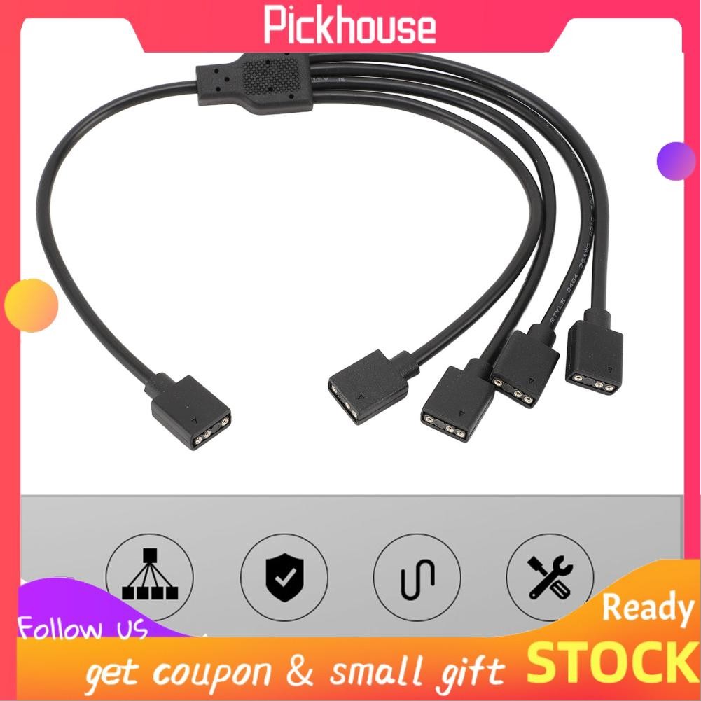 Pickhouse ARGB Splitter Cable 3 Pin RGB Extension 5V 1 To 4 Female for ...