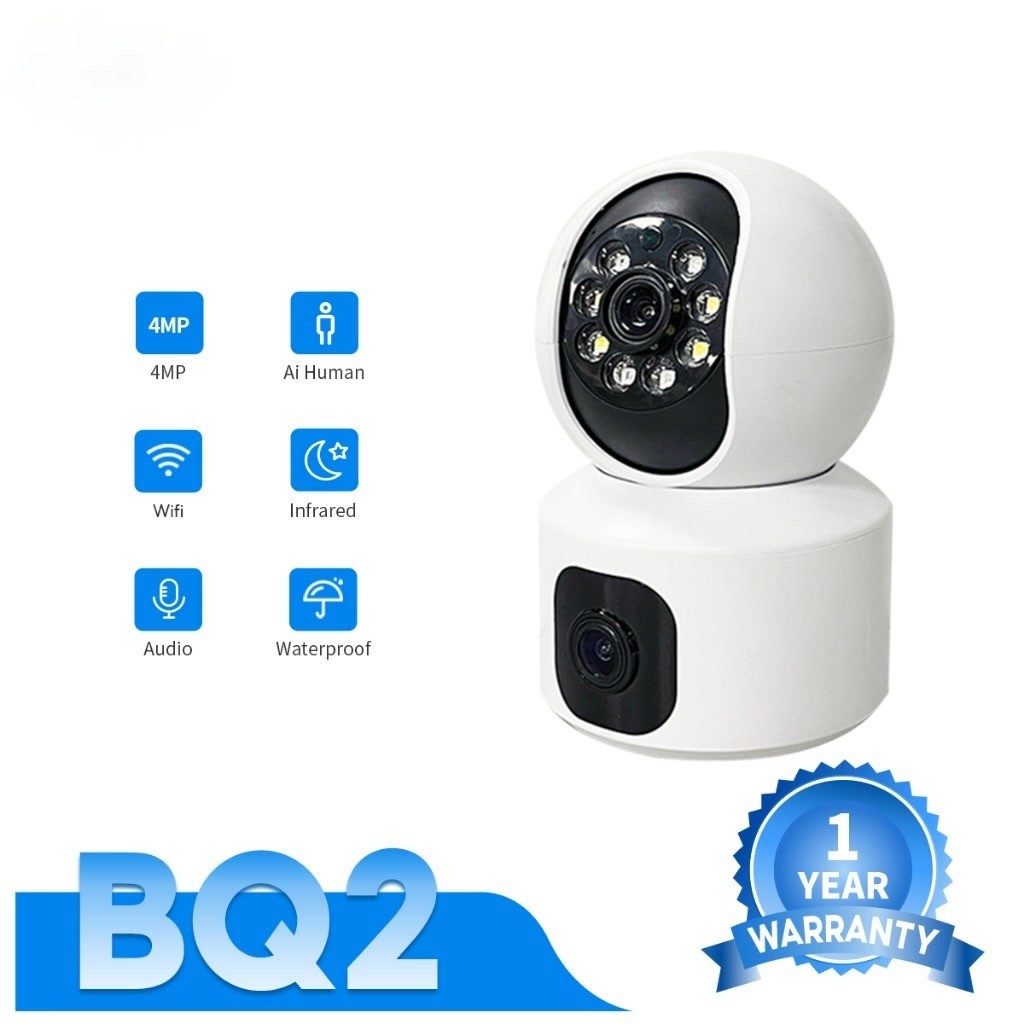 Camera Pro Wifi CCTV Camera 4MP HD Multi Night Vision Dual Lens ...