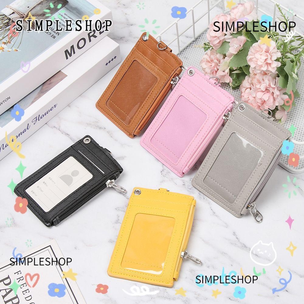 SIMPLESHOP ID Card Holder Bus Cards Cover Office Work Wallet | Shopee Malaysia