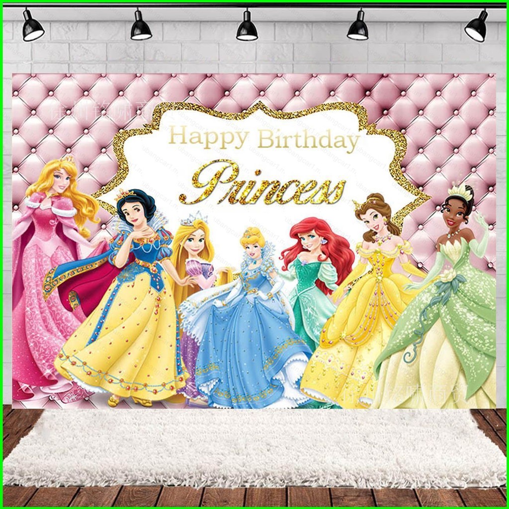 YB Rainbow colorful princess girl birthday decoration Party Photo ...