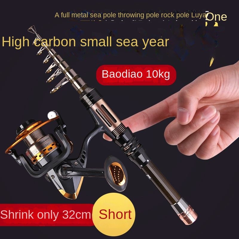 in stock rod casting fishing rod tali pancing benang Mini Sea Pole ...