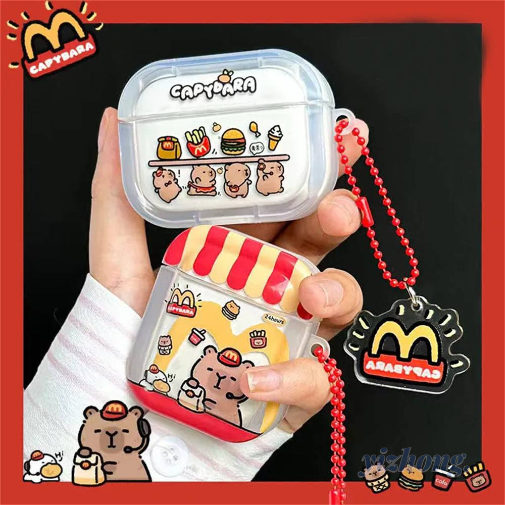 Earphone Case For Airpods Pro 2 4 3 1 Cute McDonald's Capybara Pattern ...