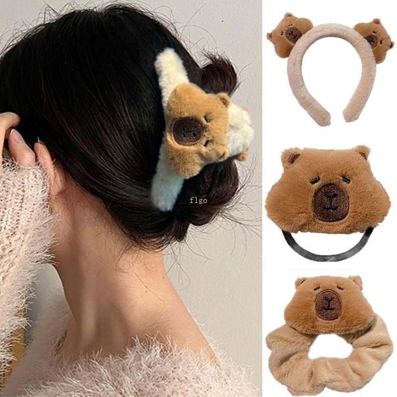 flgo Capybara Headband Photo Booth Props Capybara Furry Hair Tie Party ...