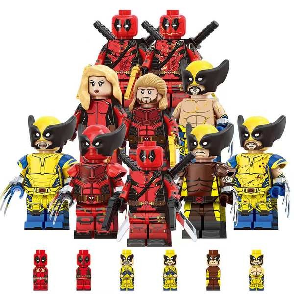 LEGO minifigure superhero series Deadpool Wolverine Charged Edition ...