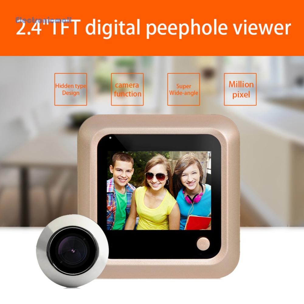 Smart Video Cat Eye IP55 Door Peephole Camera 2.4 Inch (Concealed Style ...