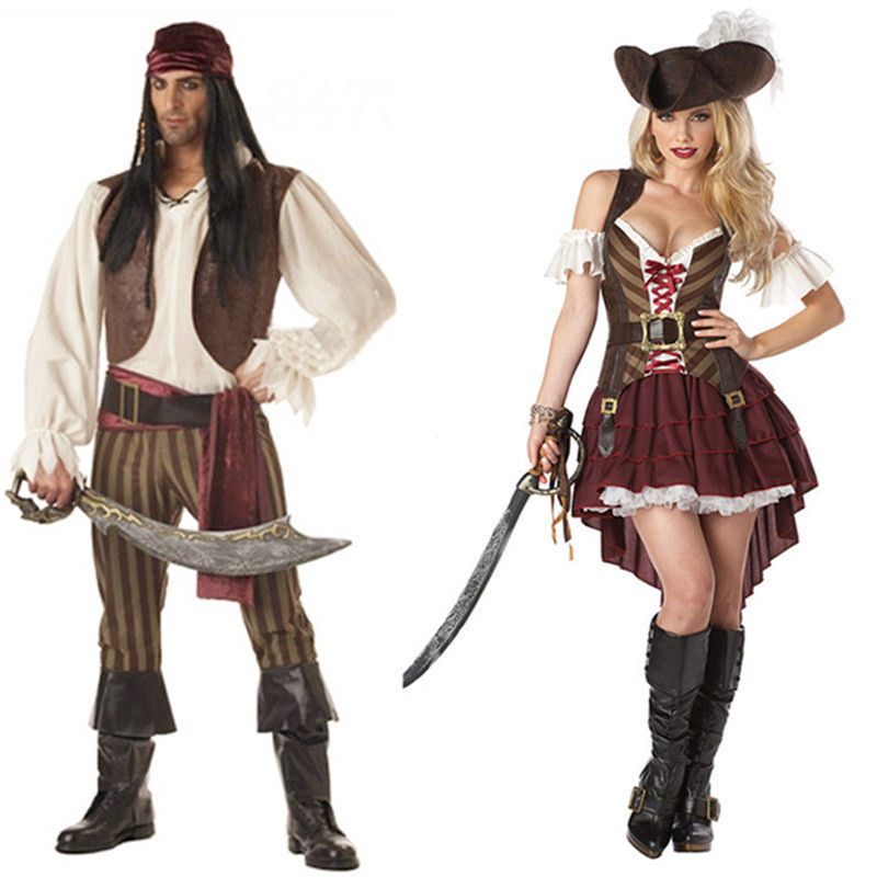 Halloween Disney Male Female Couple Costume Pirates of the Caribbean ...