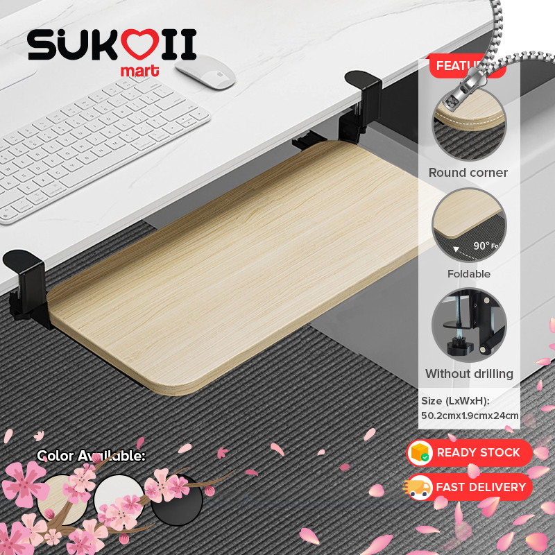 SKOI Keyboard Sliding Tray Adjustable Height Pull Out Keyboard No ...