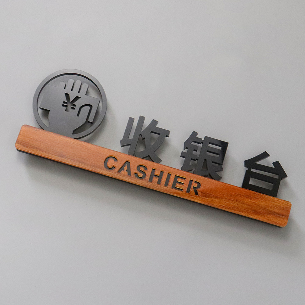 Acrylic Sign Signboard Signage Cashier Pay Here Order Here 收银台 提示牌 亚克力 ...