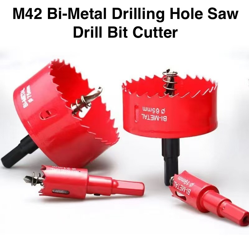 M42 50-100mm Bi-Metal Drilling Hole Saw Drill Bit Cutter for Aluminum ...