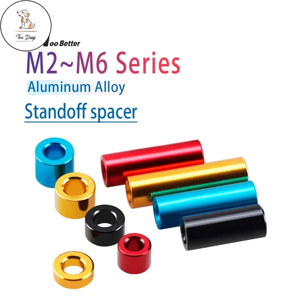 DC M2 M3 M4 M5 M6 Colour Stand Off Collar Spacer Bush Aluminum Flat ...