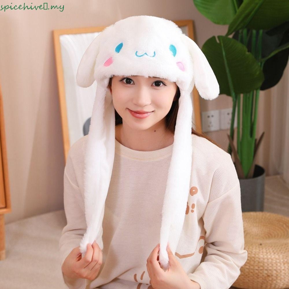 SPICEHIVE Jumping Up Cap, Plush Cinnamoroll Ear Moving Hat, Kawaii My ...