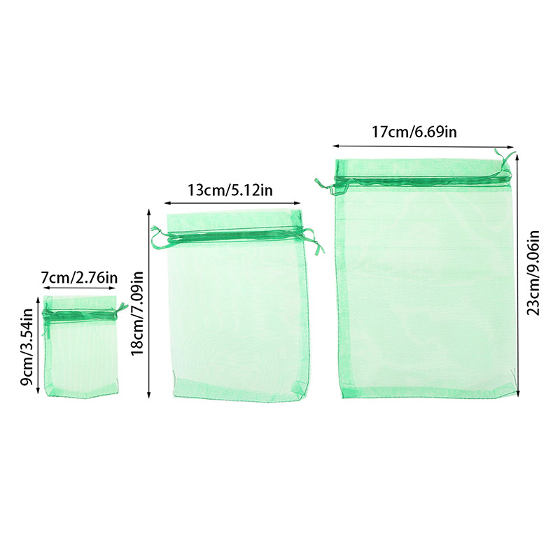 [Isn] 20Pcs Mesh Fruit Bag Strawberry Grapes Fruit Grow Bags Breathable ...