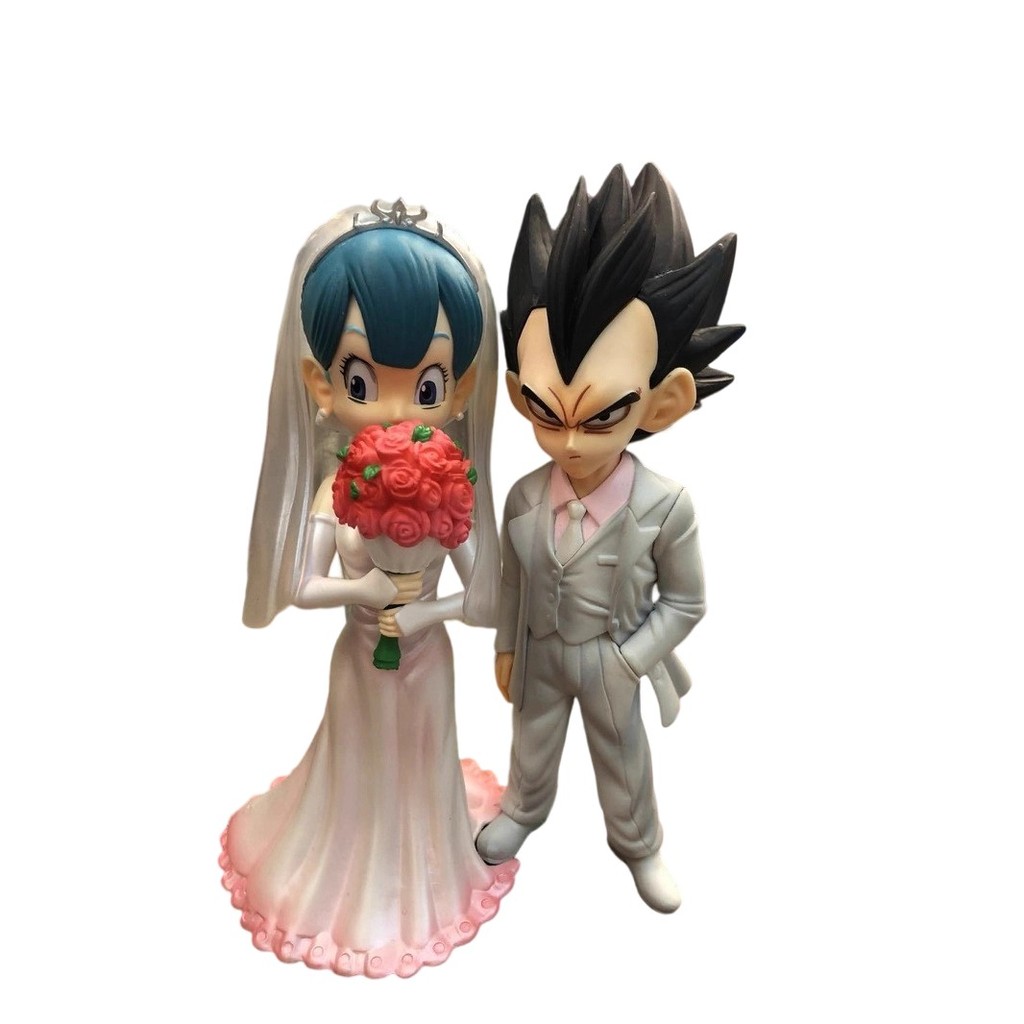 Dragon Ball Super Vegeta & Bulma Wedding Scene GK Figure Bulma in Dress ...