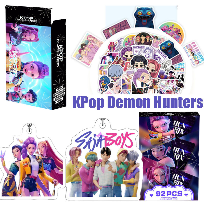 KPop Demon Hunters Photocard Derpy Tiger Saja Boys Keychain Jinu Rumi Toy | Shopee Malaysia