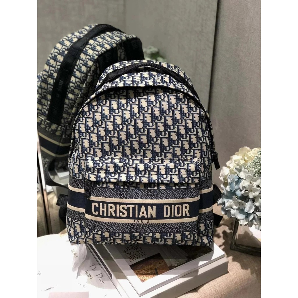 Dior Dior Dior Presbyopic Canvas backpack Oblique New backpack Printed ...