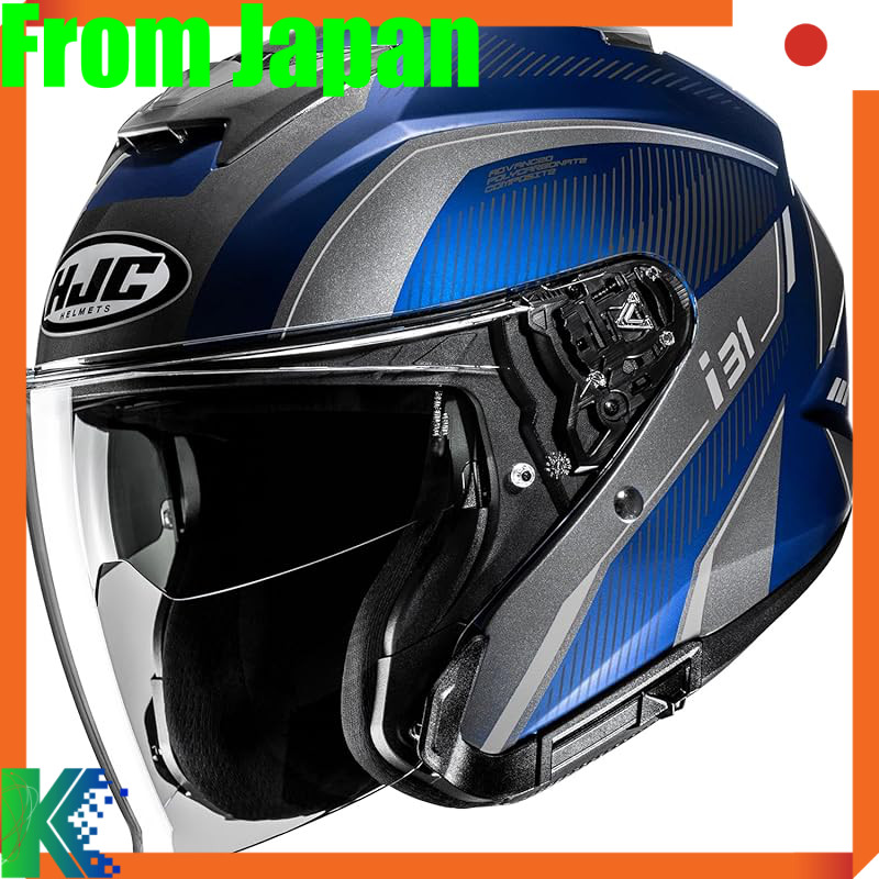 HJC i31 Rino Open Face Motorcycle Helmet with Built-in Sun Visor and ...