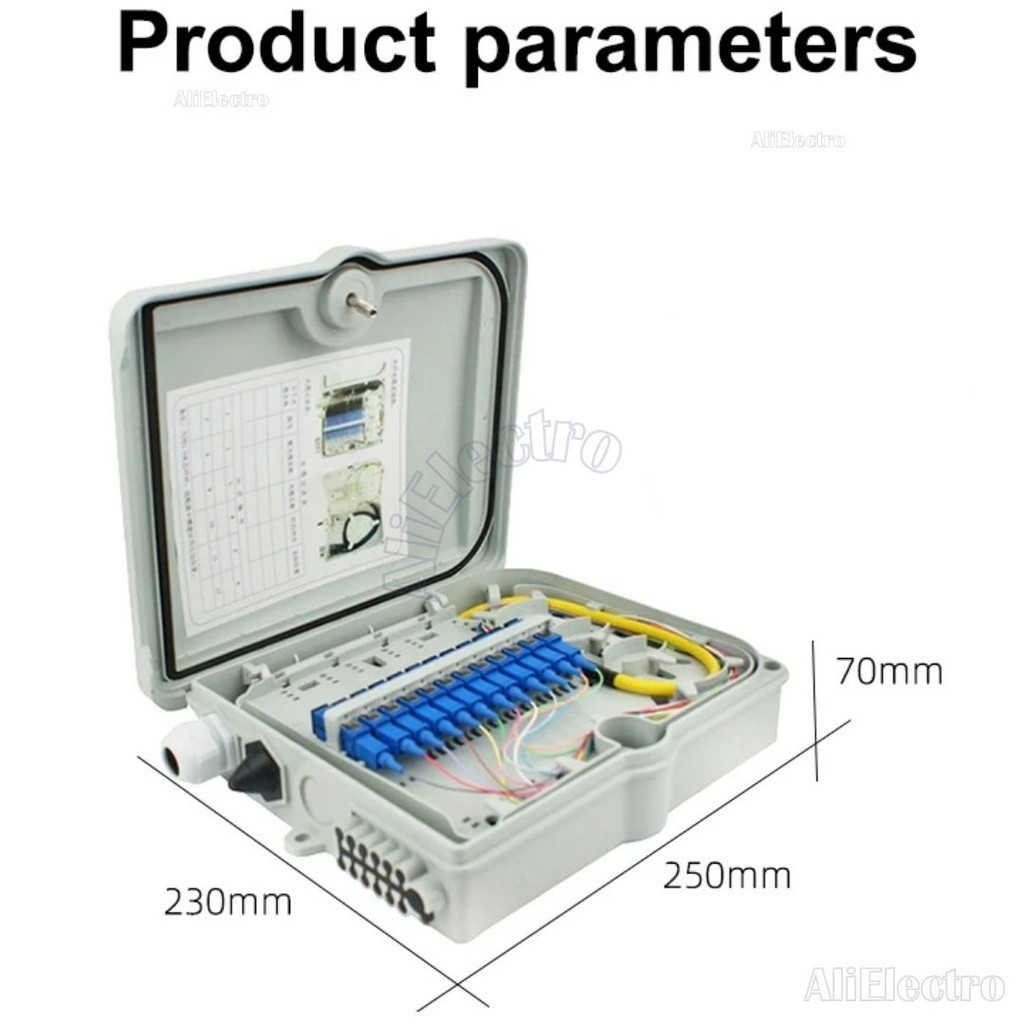 8 or 12 Core Termination Optical fiber allocation box FTTH Fiber Optic ...