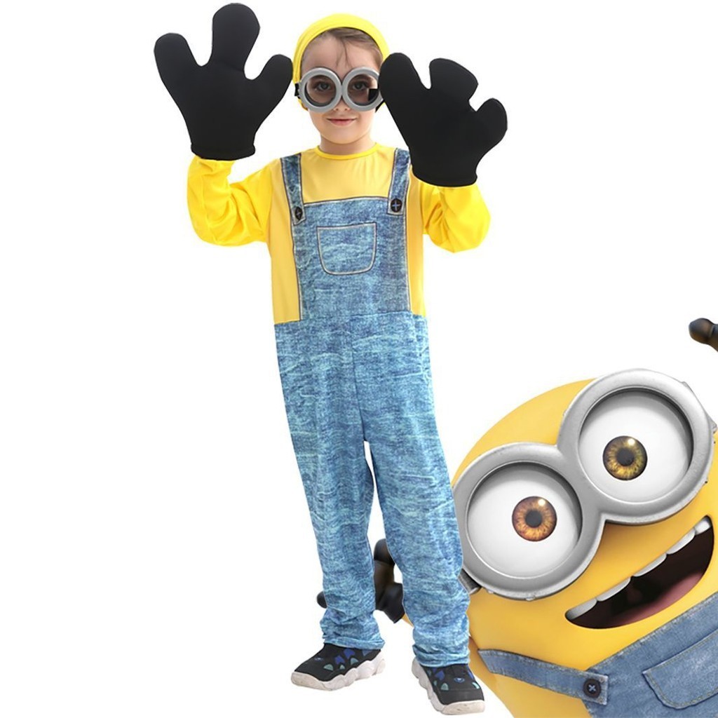 Halloween Minions Children cos Costume Despicable Me Anime Cartoon ...