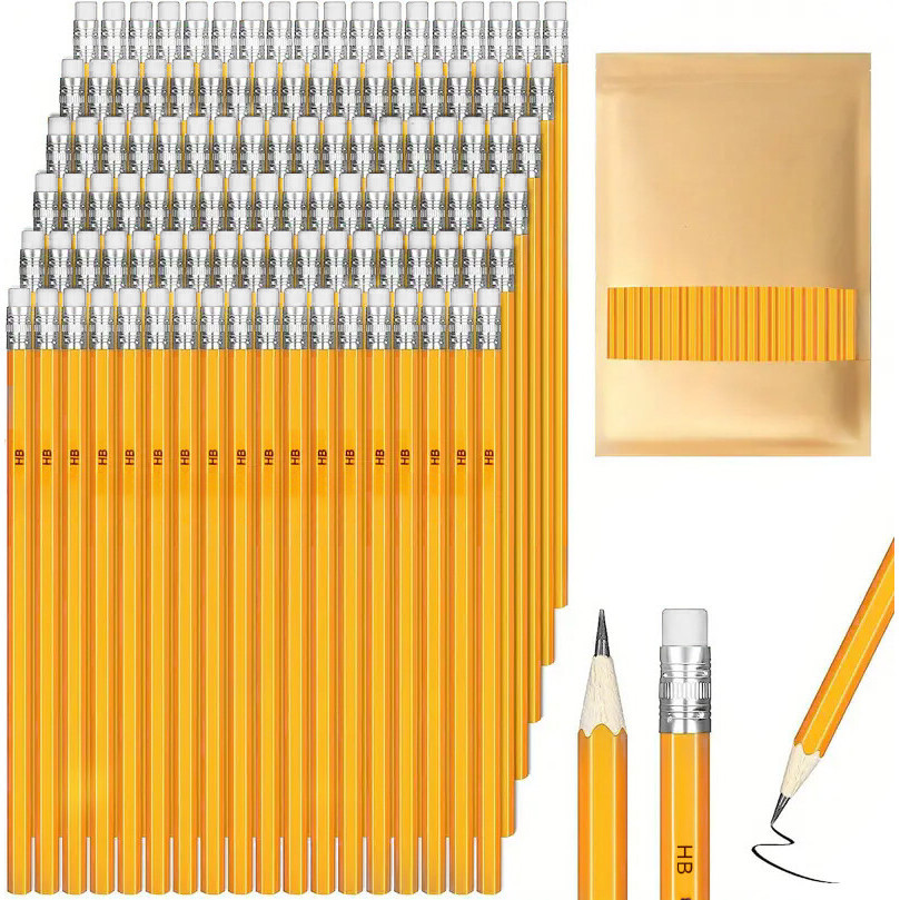 50/100/150pcs HB Wooden Lead Pencils Set Professional Drawing Journal ...