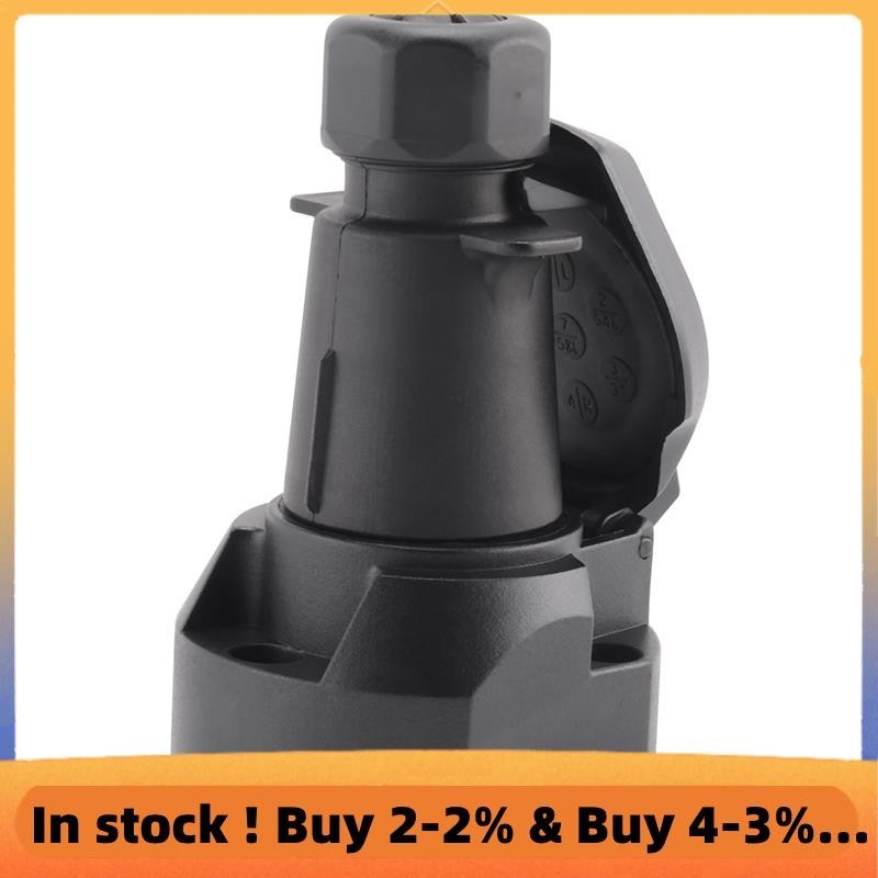7 Pin European Trailer Socket+Plug Tow Bar Connector Adapter for Car RV ...