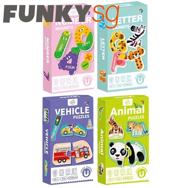 Kids Toys Learning Alphabet ABC Letter Transports Animals Magnetic ...