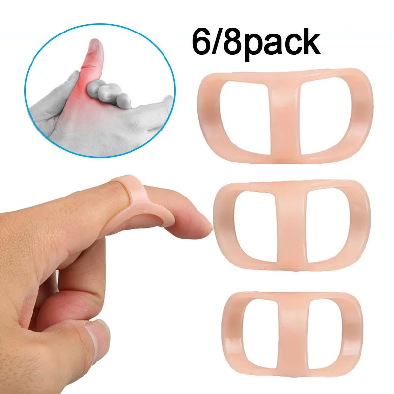 6/8PC Finger Splint Fixed Ring Adjustable Broken Finger Joint ...