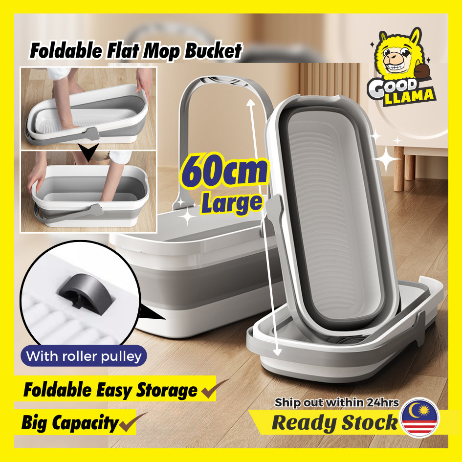 Foldable Collapsible Mop Bucket Multipurpose Large Rectangle Lazy Mop ...