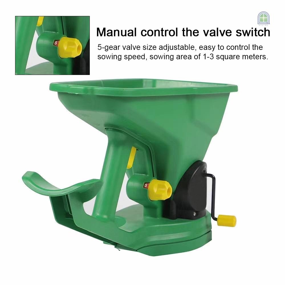 Spreader Capacity Lawn Handheld Seed Gardening Seeder Portable 1.5L Spreader Manual Sowing Small ...