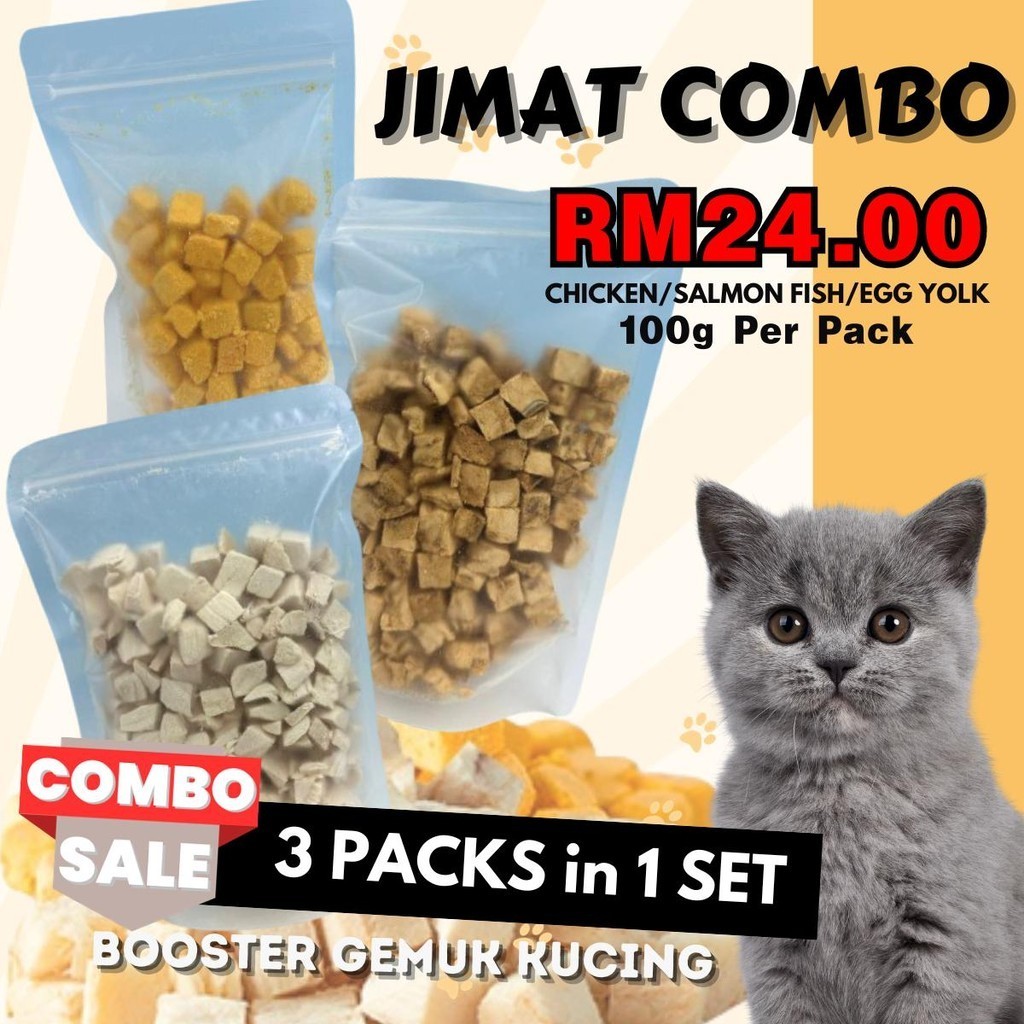 [JIMAT COMBO 3 PACKS] APLUS Freeze Dried High Protein Booster Gemuk ...