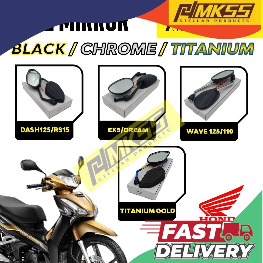 MDK HONDA EX5 DREAM CLASS WAVE125 RS150 FUTURE WAVE110 EX5 FI DASH GBO C70 VIEW MIRROR / CERMIN ...