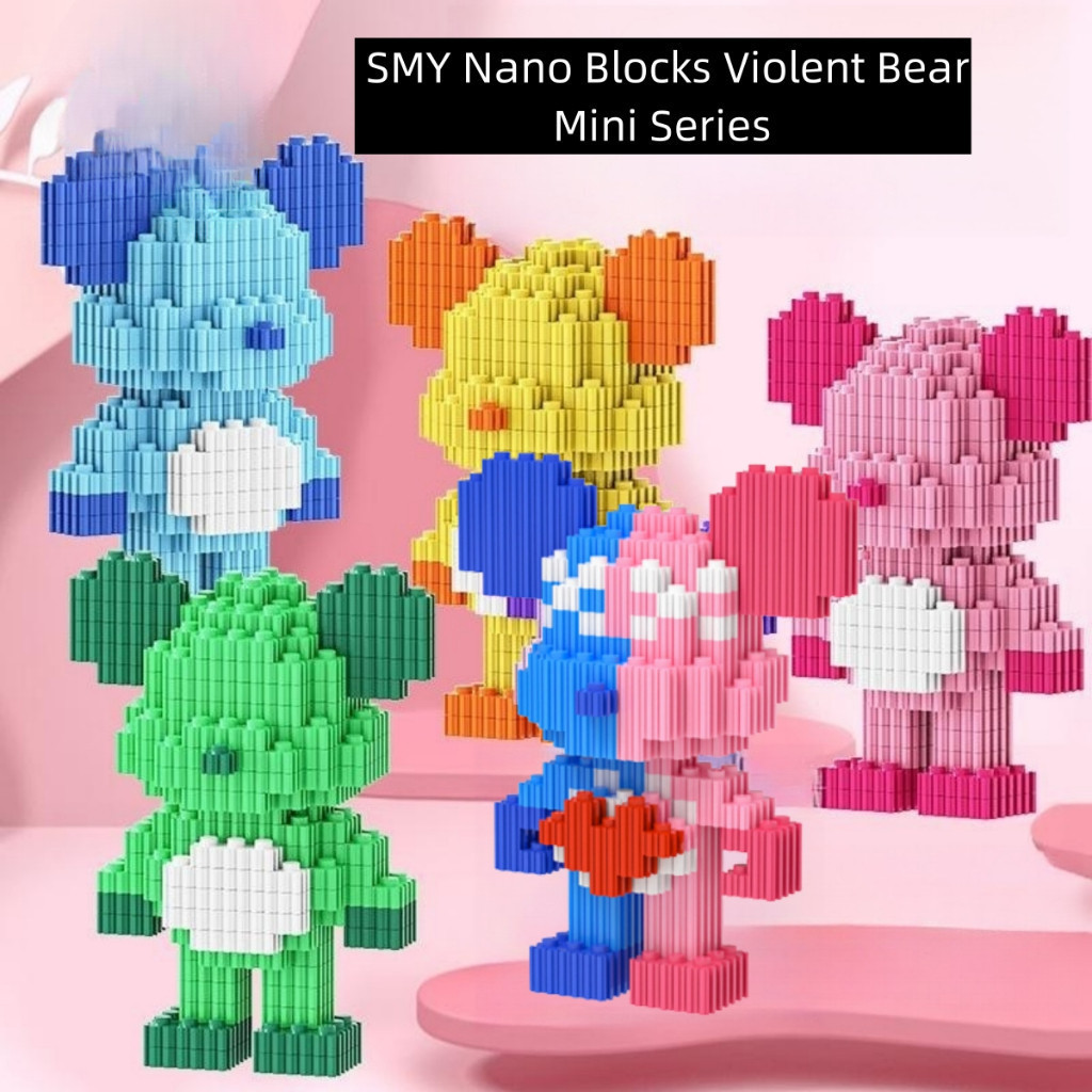 Original Nano Blocks VIOLENT BEAR MINI 3D Model, Stacking Block Toys ...